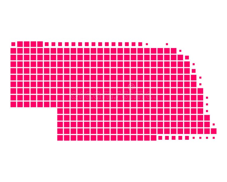 Map of Nebraska stock vector. Illustration of purple - 96746686