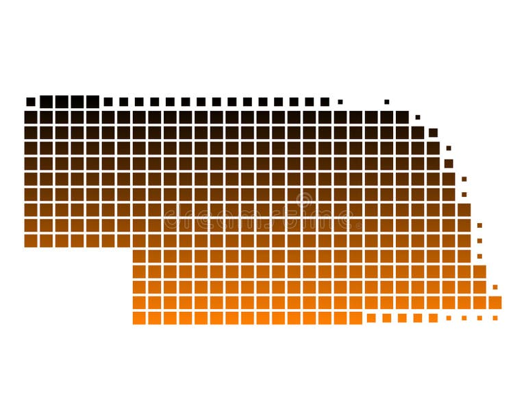 Map of Nebraska stock illustration. Illustration of squares - 120718444