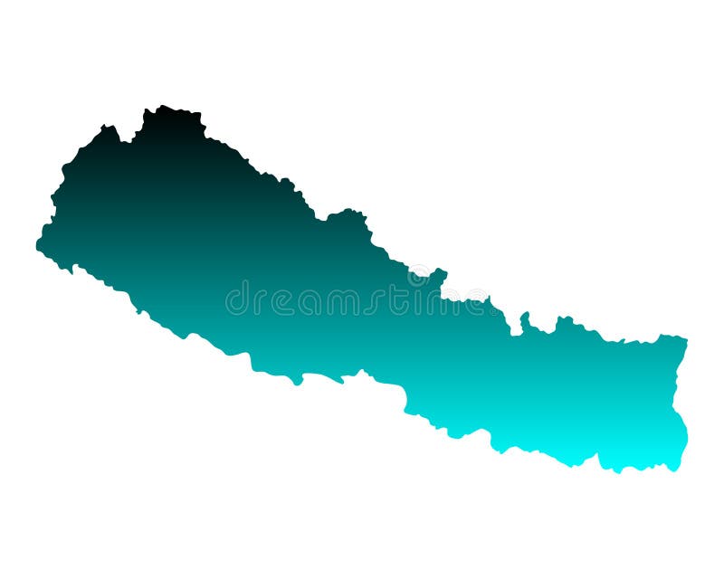 Map of Nepal stock vector. Illustration of blue, cartography - 93958796