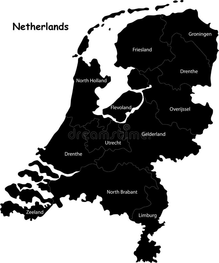 Netherlands Map Black Outline Stock Illustrations – 1,946 Netherlands ...