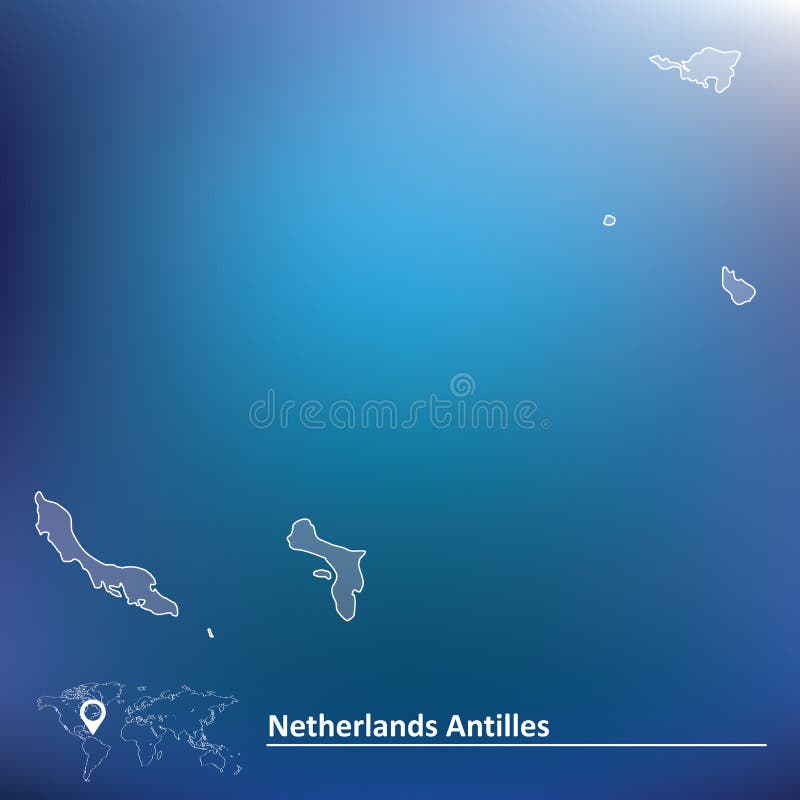 Map of Netherlands Antilles Stock Vector - Illustration of graphical ...