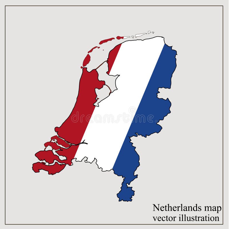Map of Netherlands with Flag. Netherlands Infographic. Vector. Stock ...