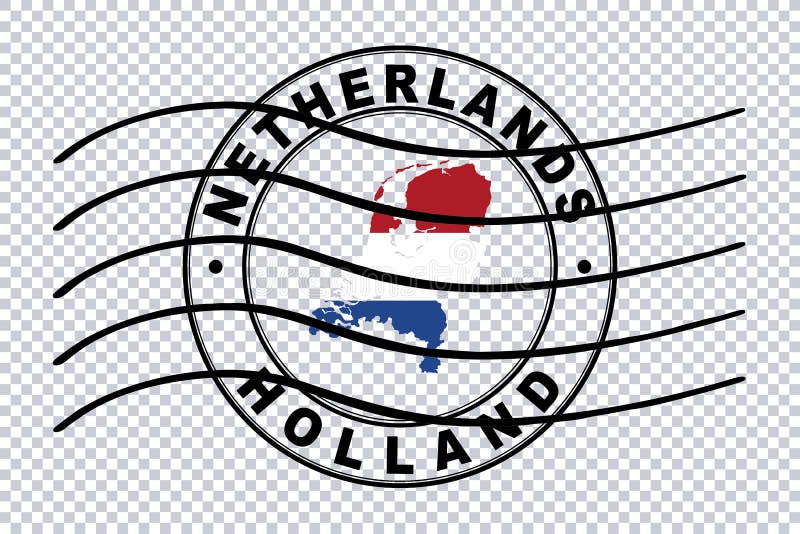 Map of Netherlands, Postal Passport Stamp, Travel Stamp Stock ...