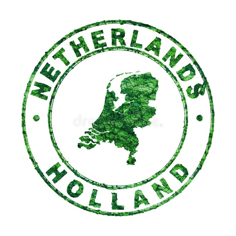 Map of Netherlands, Postal Stamp, Sustainable Development, CO2 Emission ...