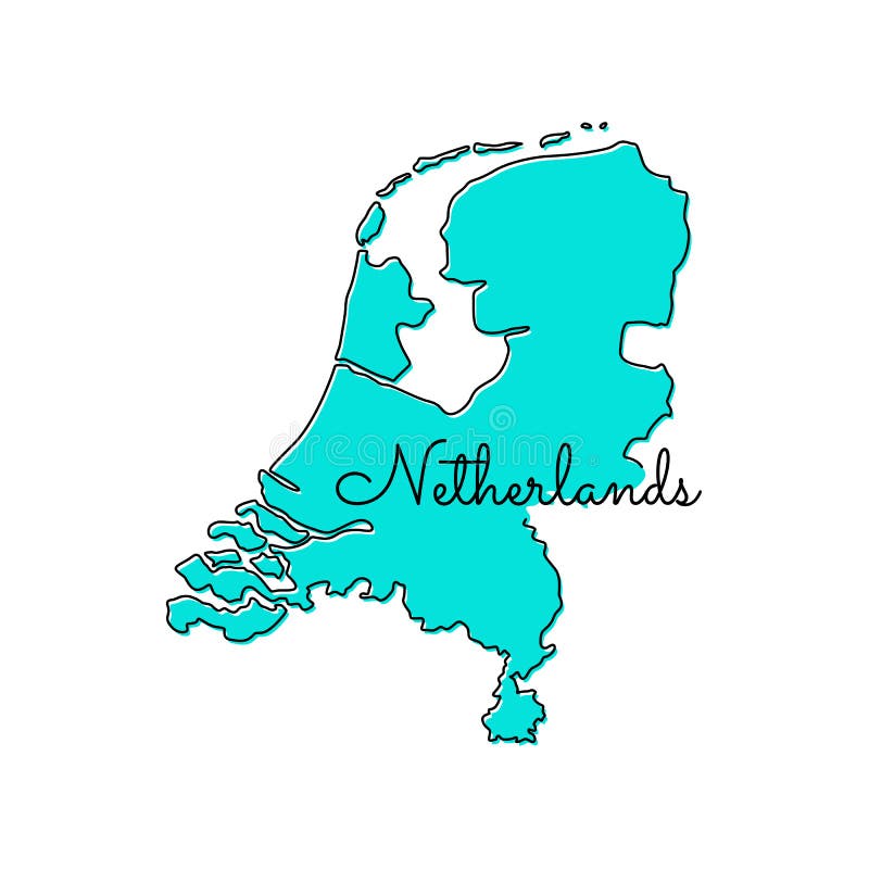 Map of Netherlands Vector Design Template. Stock Vector - Illustration ...