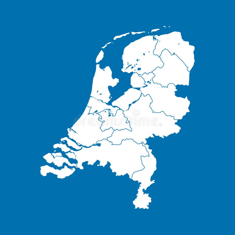 Map of the Netherlands stock vector. Illustration of outline - 204159582