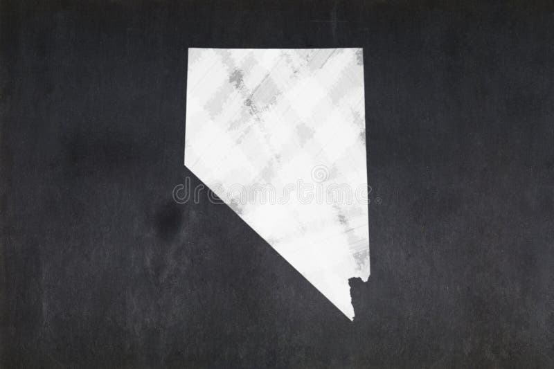 Map of Nevada Drawn on a Blackboard Stock Image - Image of blackboard ...