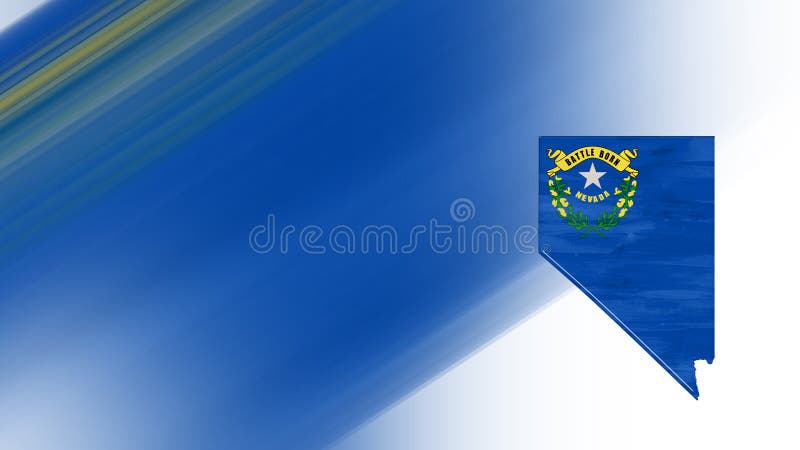 Map of Nevada, flag map stock illustration. Illustration of atlas ...