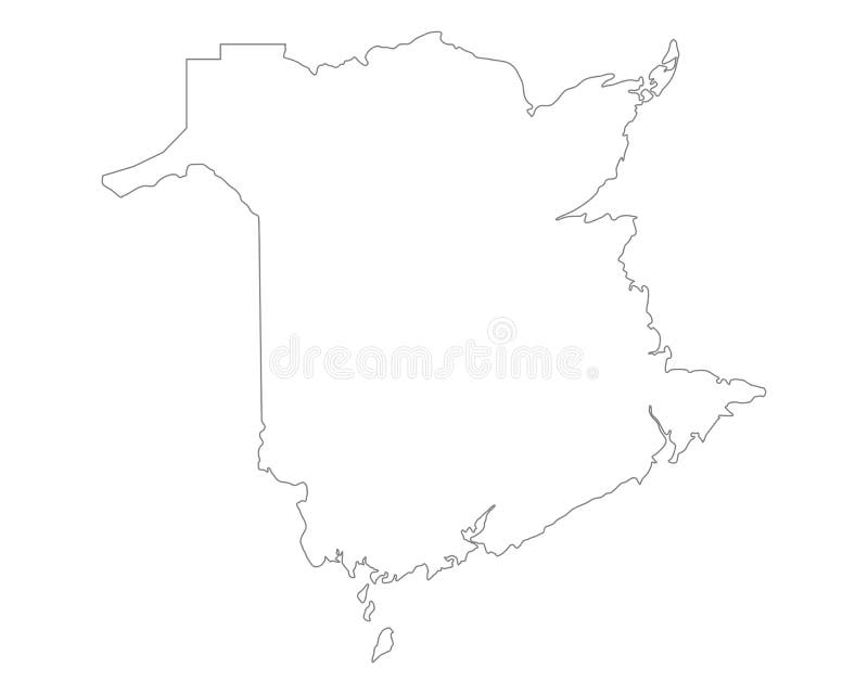 Map of New Brunswick stock vector. Illustration of gradient - 120475700