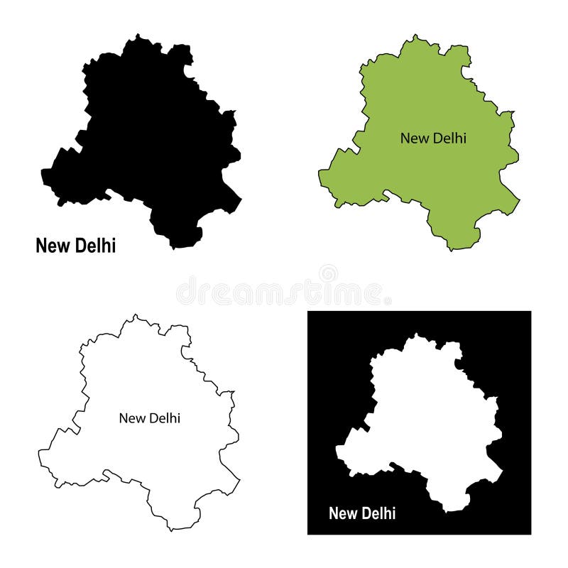 Map of New Delhi design stock vector. Illustration of relief - 357114135