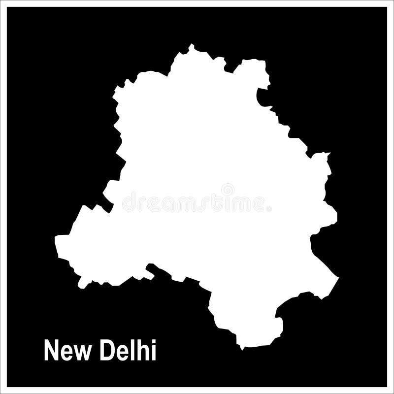 Map of New Delhi, India stock vector. Illustration of shadow - 353202839