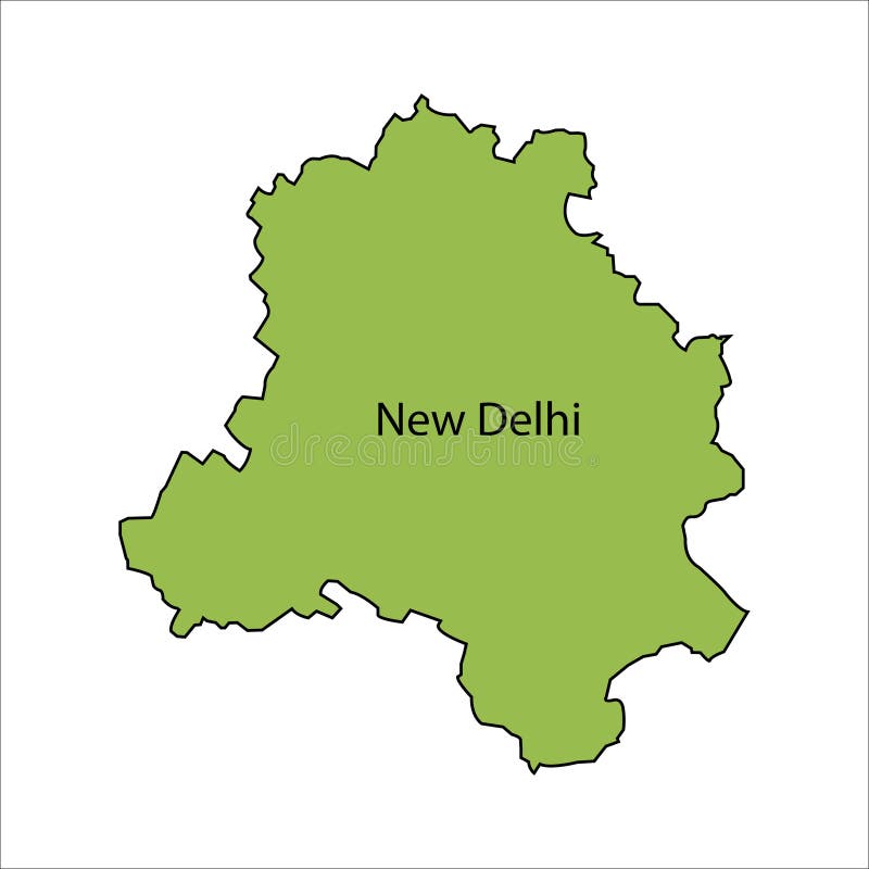 Map of New Delhi, India stock vector. Illustration of path - 353202851