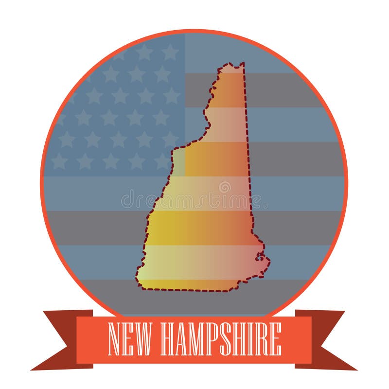 Map of New Hampshire State. Vector Illustration Decorative Design Stock ...