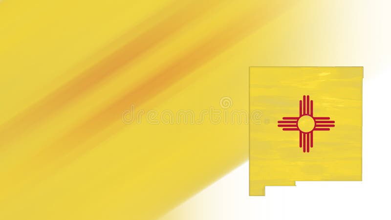 Map of New Mexico, Flag Map Stock Illustration - Illustration of atlas ...