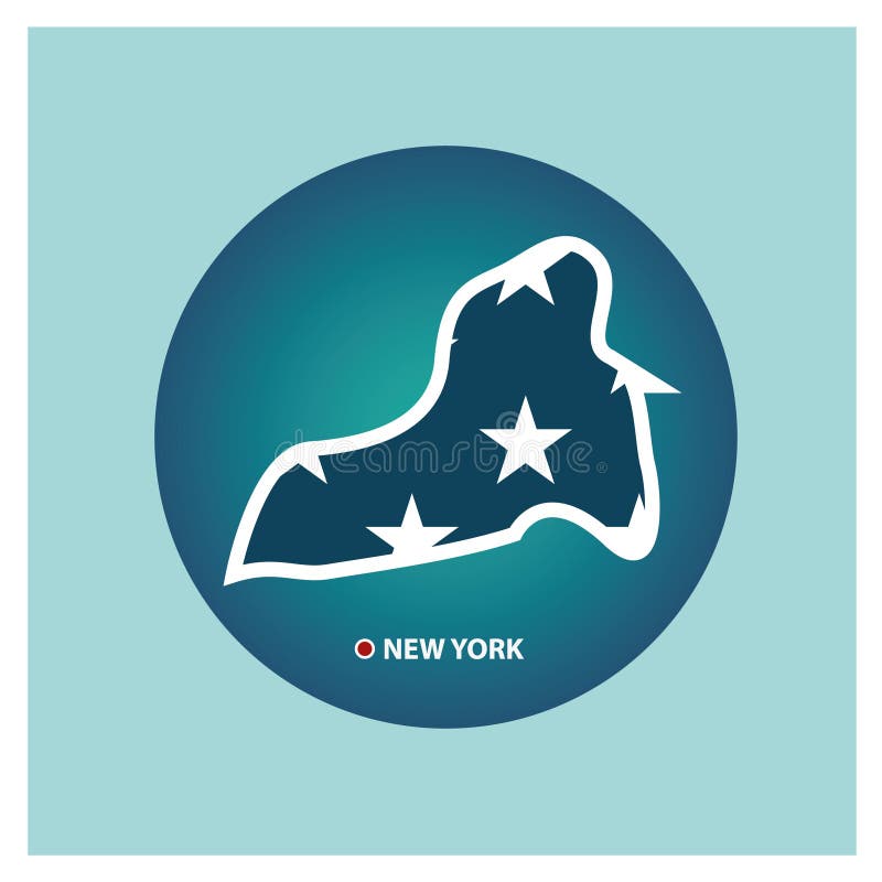 Map of New York State. Vector Illustration Decorative Design Stock ...