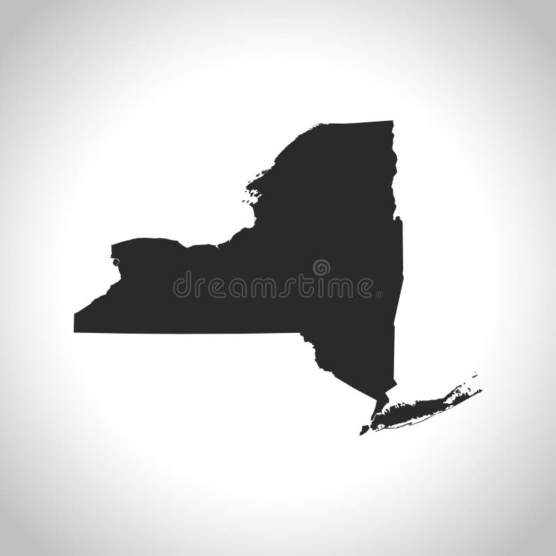 Map of the New York stock vector. Illustration of america - 205774203