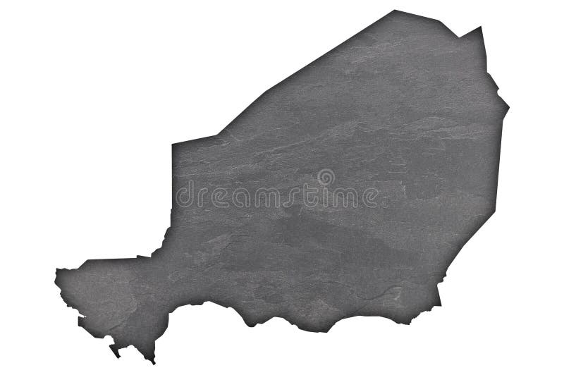 Map of Niger on dark slate stock illustration. Illustration of niger ...