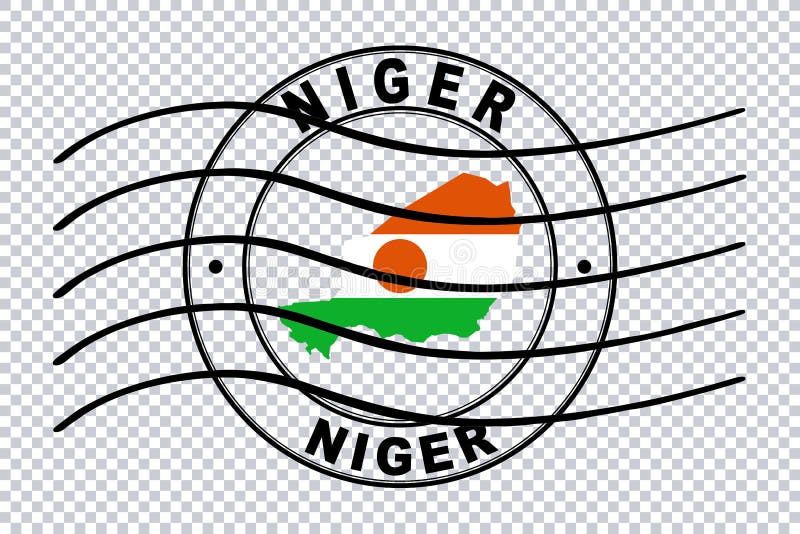 Map of Niger, Postal Passport Stamp, Travel Stamp Stock Illustration ...