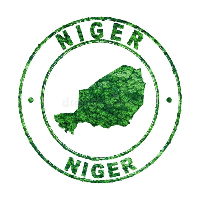Map of Niger, Postal Stamp, Sustainable Development, CO2 Emission ...