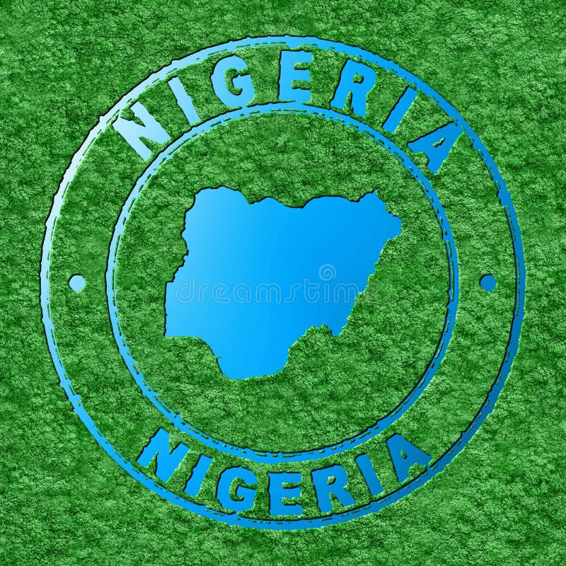 Map of Nigeria, Forest with Water Map Stock Illustration - Illustration ...