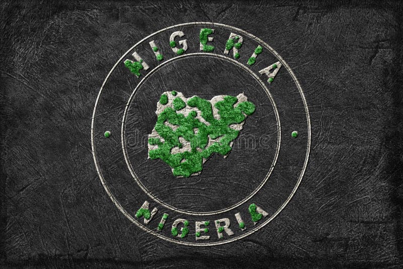 Map of Nigeria Reforestation Green Agenda Stock Illustration ...