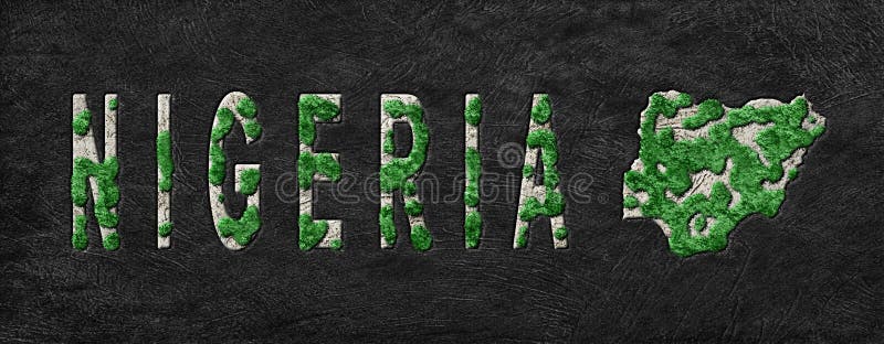 Map of Nigeria Reforestation Green Agenda Stock Illustration ...