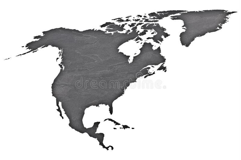 Map of North America on Dark Slate Stock Illustration - Illustration of ...