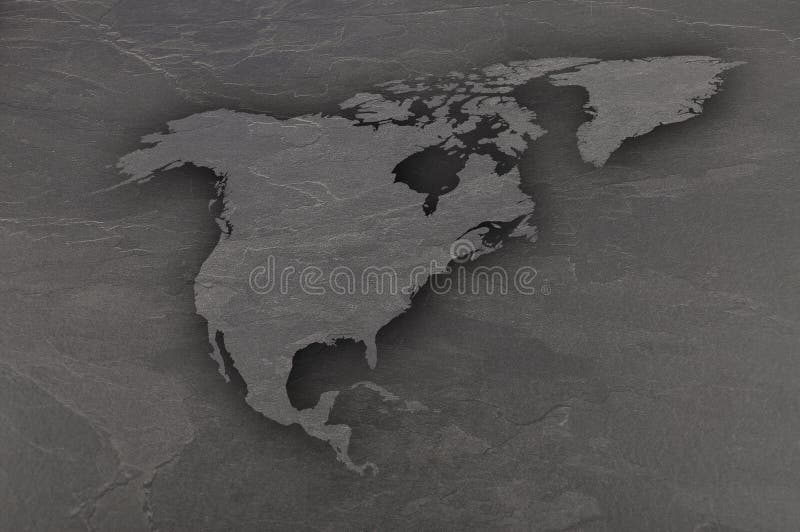 Map of North America on Dark Slate Stock Illustration - Illustration of ...