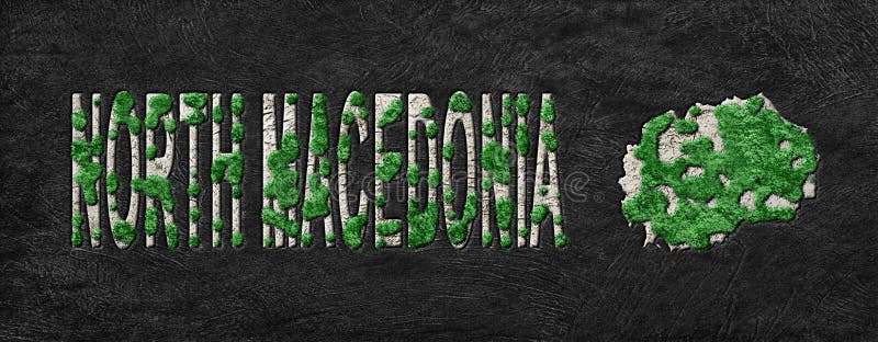 Map of North Macedonia Reforestation Green Agenda Stock Illustration ...