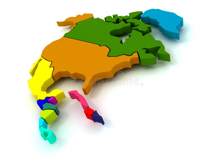 Map of northern america stock illustration. Illustration of ...