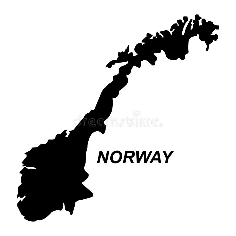 Map of norway logo stock vector. Illustration of white - 299721703