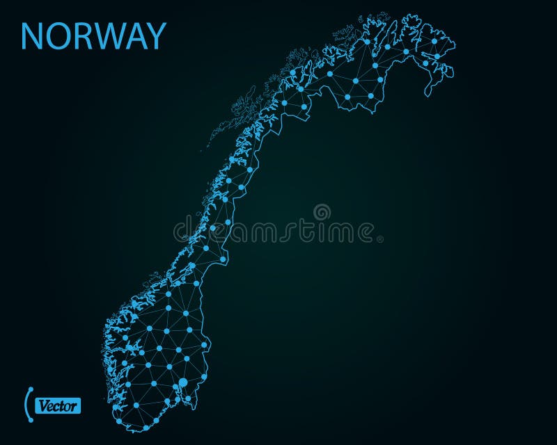 Map of Norway. Vector Illustration. World Map Stock Illustration ...