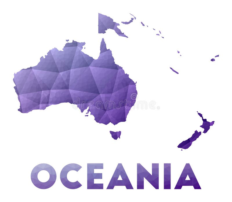 Oceania map. stock vector. Illustration of shape, land - 158224488