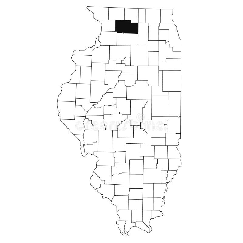 Map of Ogle County in Illinois State on White Background. Single County ...
