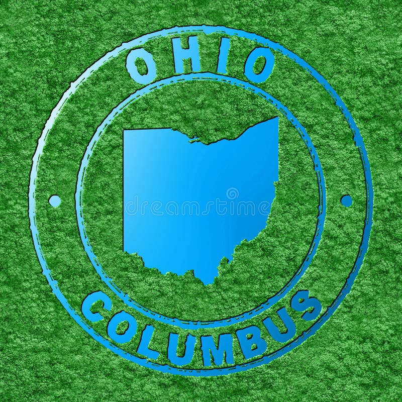 Map of Ohio, Forest with Water Map Stock Image - Image of industry ...