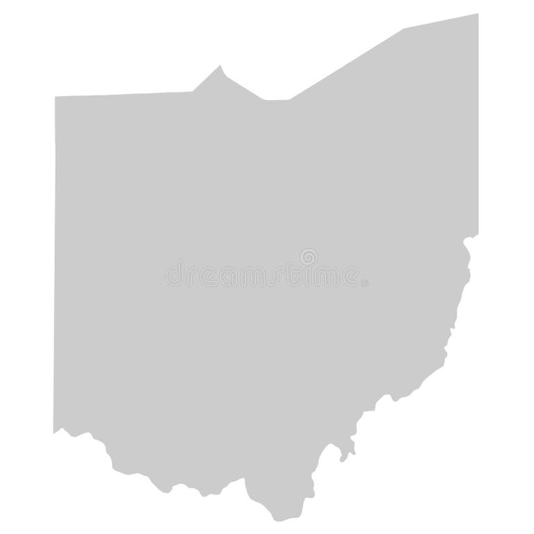 Map of Ohio, OH stock vector. Illustration of boundary - 377055504