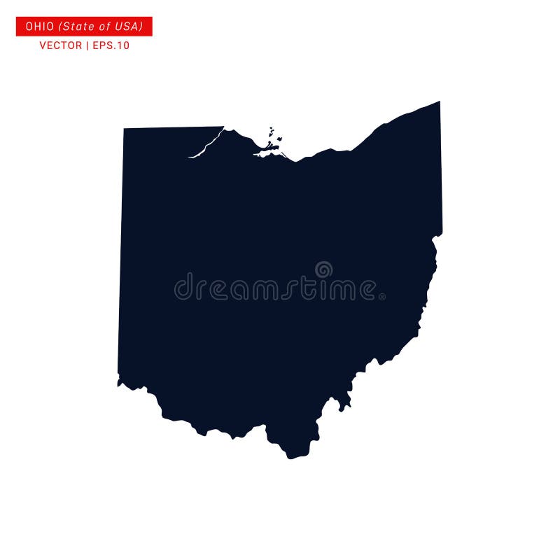 Map of Ohio Vector Design Template Stock Vector - Illustration of ...