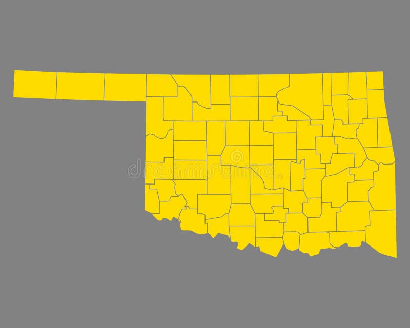 Map Of Oklahoma With Regions Stock Vector - Illustration of green ...