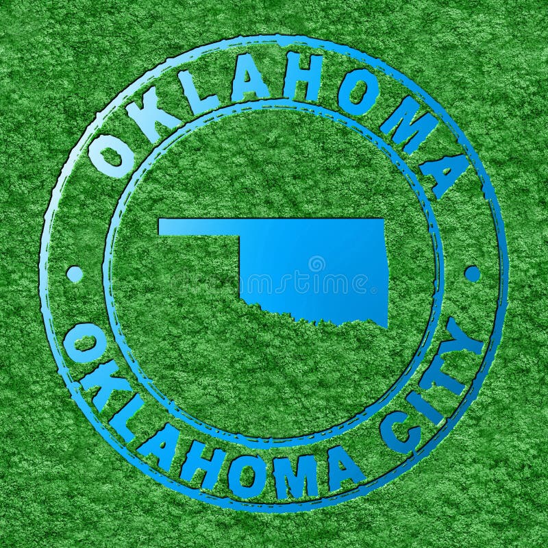 Map of Oklahoma, Forest with Water Map Stock Image - Image of carbon ...