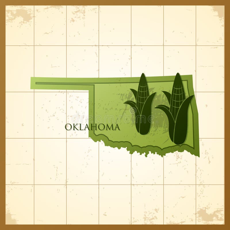 Map of Oklahoma State. Vector Illustration Decorative Design Stock ...