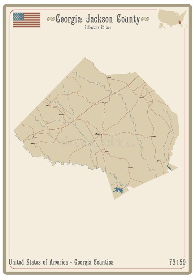 Map of Jackson County in Florida Stock Vector - Illustration of colors ...