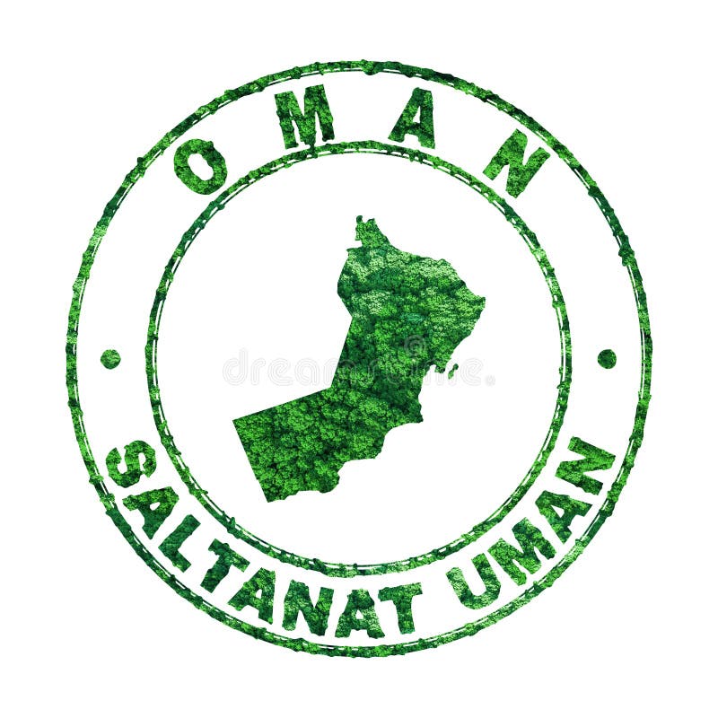 Map of Oman, Postal Stamp, Sustainable Development, CO2 Emission ...