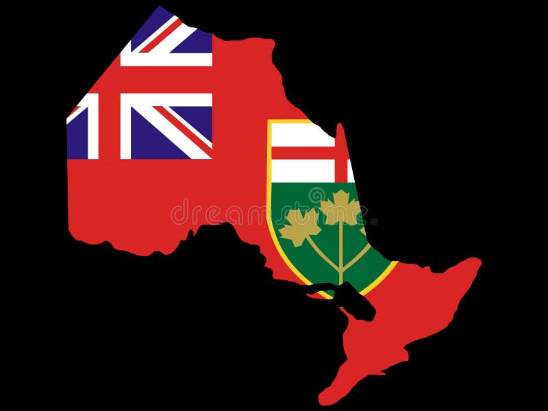Map of Ontario stock vector. Illustration of toronto, jack - 2227061