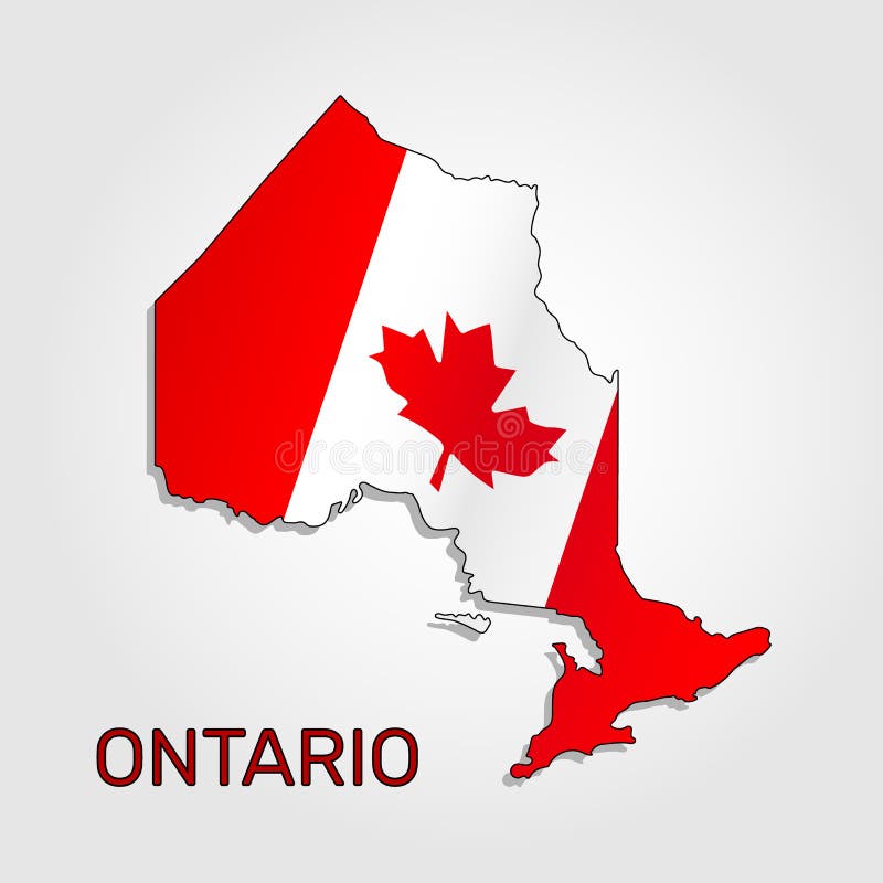 Map of Ontario, Canada stock vector. Illustration of icon - 5358836