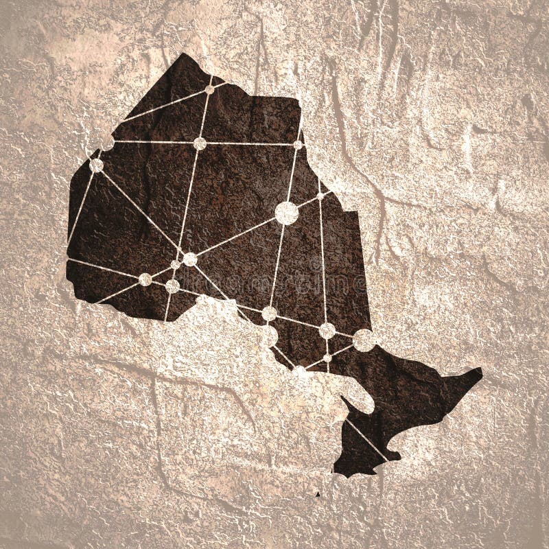 Map of Ontario. Concept of Travel and Geography of Canada. Stock ...