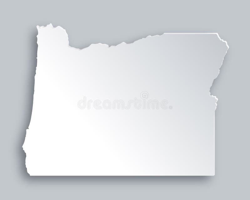 Map of Oregon stock vector. Illustration of white, cartography - 89443796