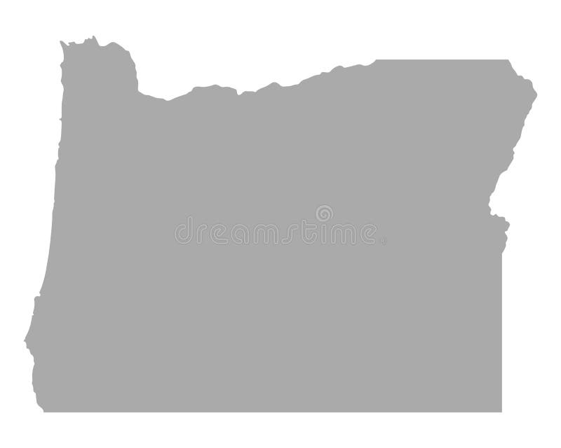 Map of Oregon stock vector. Illustration of geography - 92749600