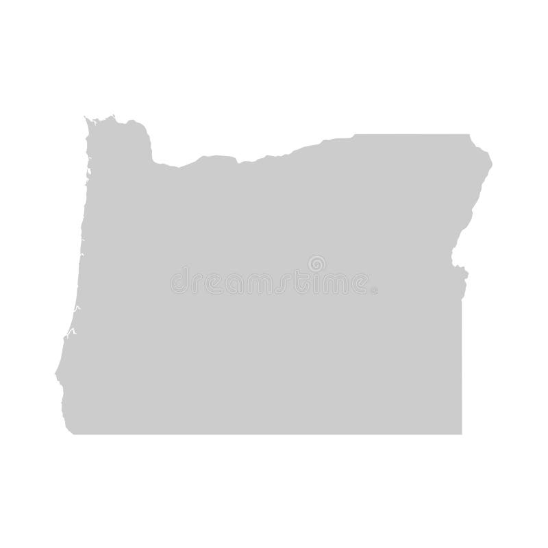 Map of Oregon, or stock vector. Illustration of united - 377055532