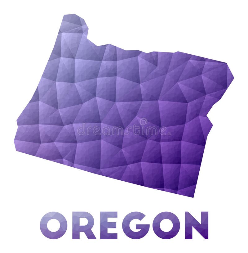 Oregon vector map sticker. stock vector. Illustration of dots - 91322056
