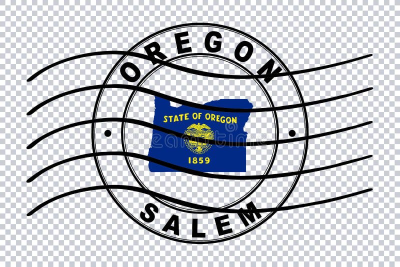 Map of Oregon, Postal Passport Stamp, Travel Stamp Stock Illustration ...
